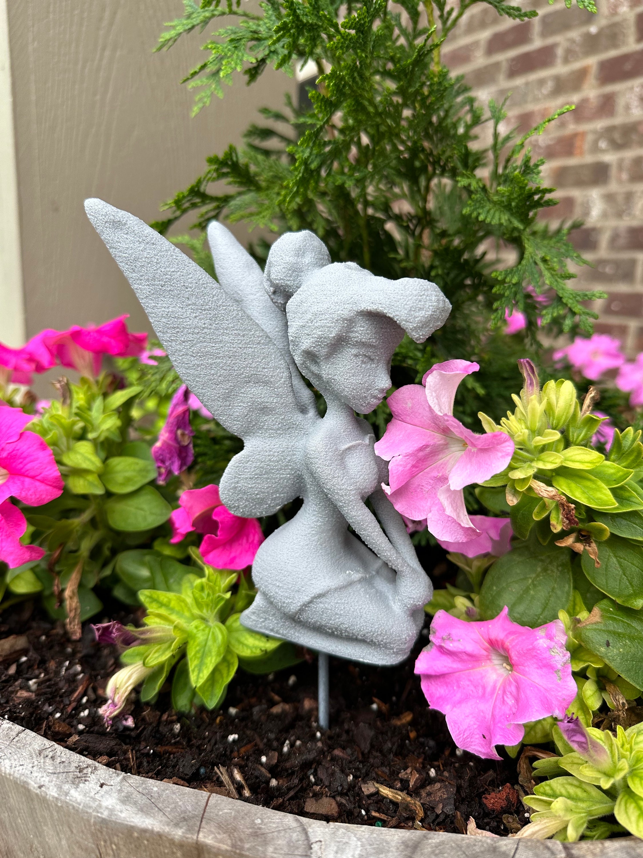 Tinkerbell Disney Garden Flower Statue Figure Decor Tink Fairy - Etsy