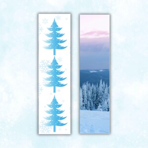 Blue Winter Bookmarks, Printable Snowflake Bookmarks (digital Download ...