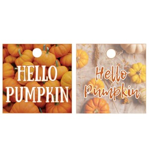 Hello Pumpkin Gift Tags, Printable Gift Tags, Fall Gift Tags - Etsy