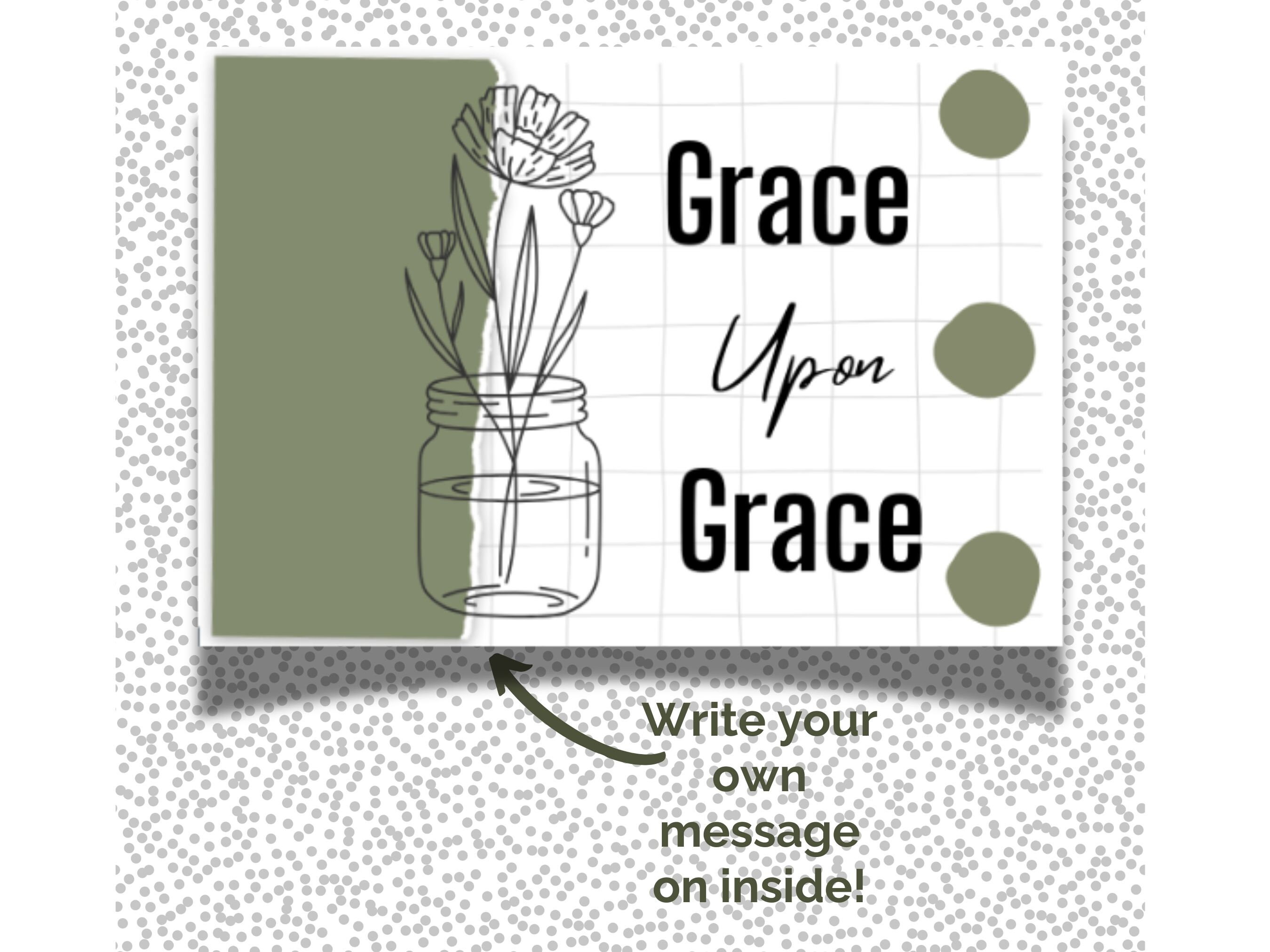 Grace Upon Grace Greeting Card, Printable Religious Greeting Card - Etsy
