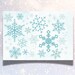 Snow Flake Greeting Card, Printable Greeting Card, Winter Greeting Card ...