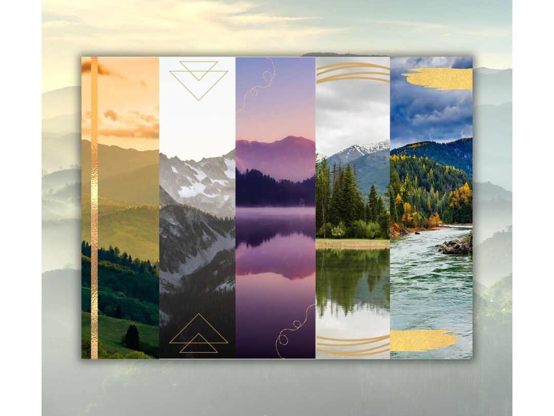 Mountain Landscape Bookmarks, Printable Bookmarks (digital Download) - Etsy