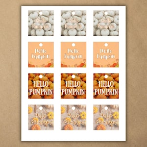 Hello Pumpkin Gift Tags, Printable Gift Tags, Fall Gift Tags - Etsy