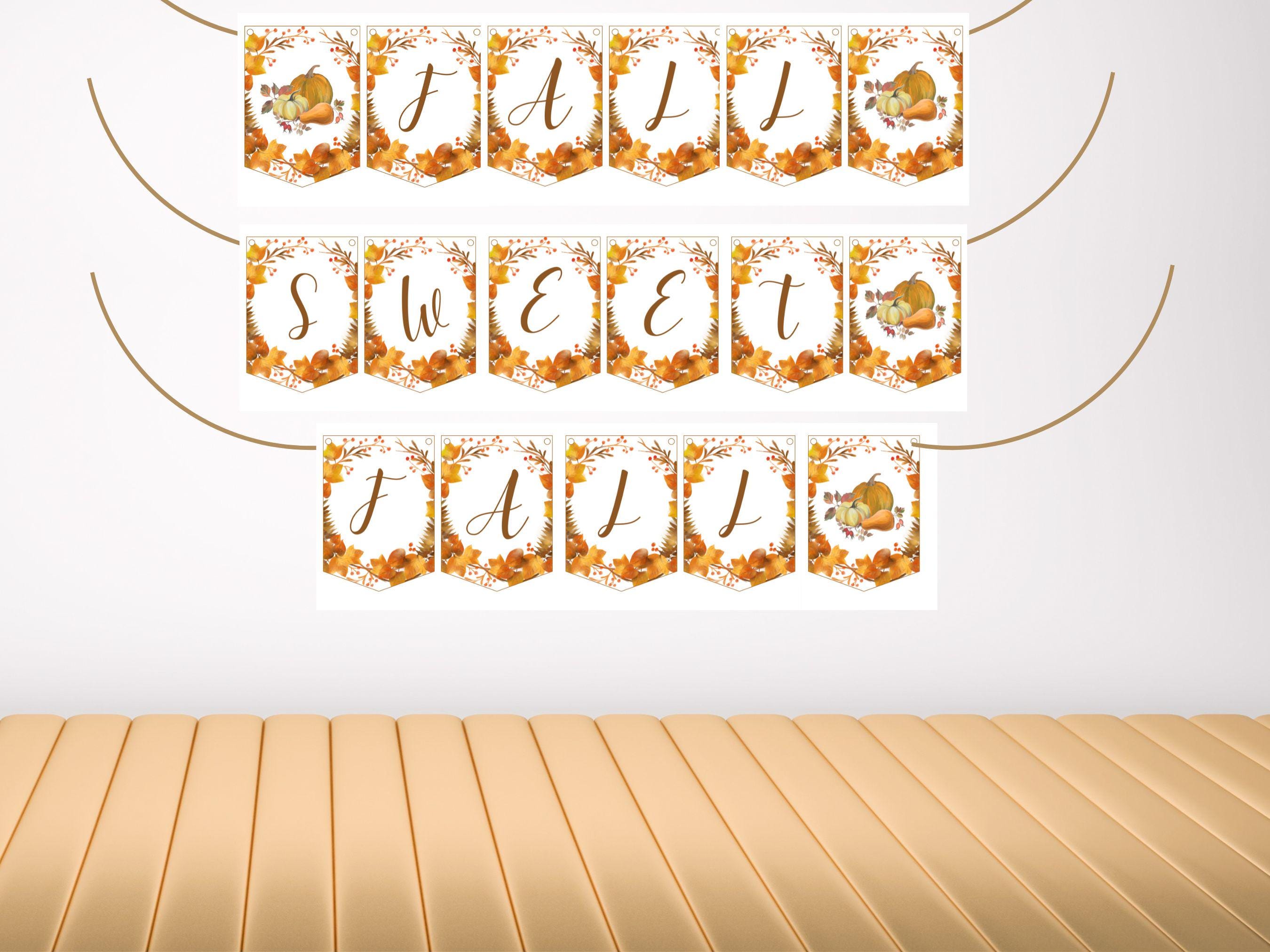 Fall Sweet Fall Banner, Printable Banner, Fall Banner - Etsy