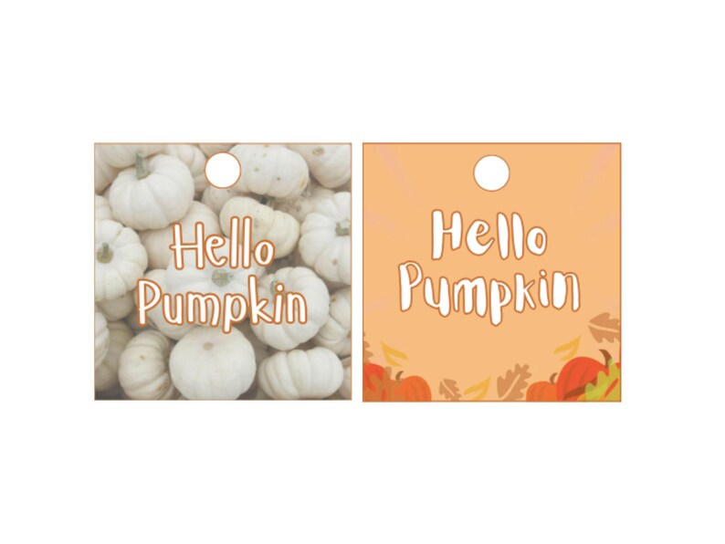Hello Pumpkin Gift Tags, Printable Gift Tags, Fall Gift Tags - Etsy
