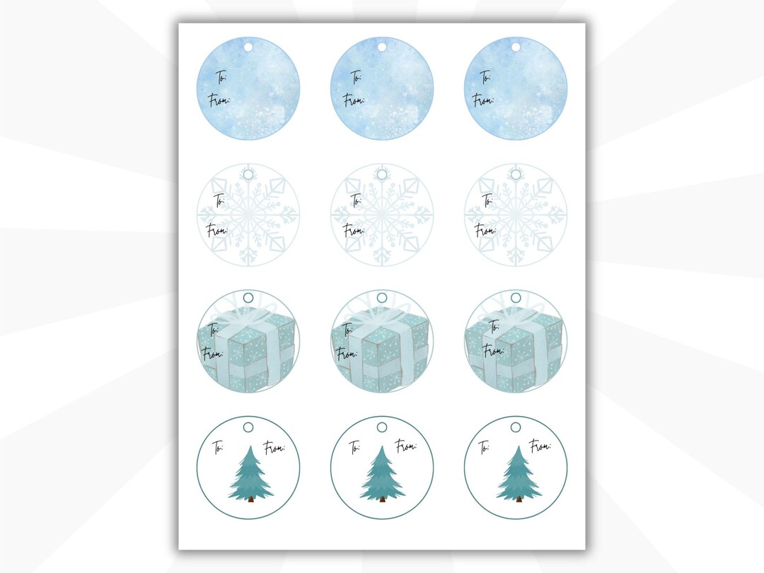 Winter Wonderland Gift Tags, Printable Christmas Gift Tags, Winter ...