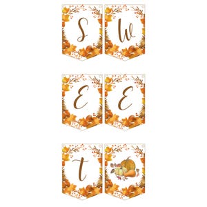 Fall Sweet Fall Banner, Printable Banner, Fall Banner - Etsy