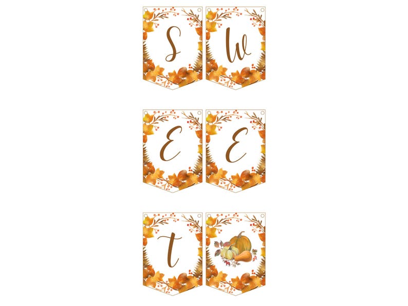 Fall Sweet Fall Banner, Printable Banner, Fall Banner - Etsy
