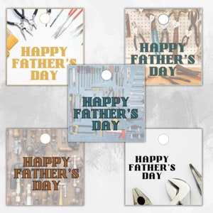 Happy Father's Day - Tools Gift Tags, Printable Gift Tags, Father's Day ...