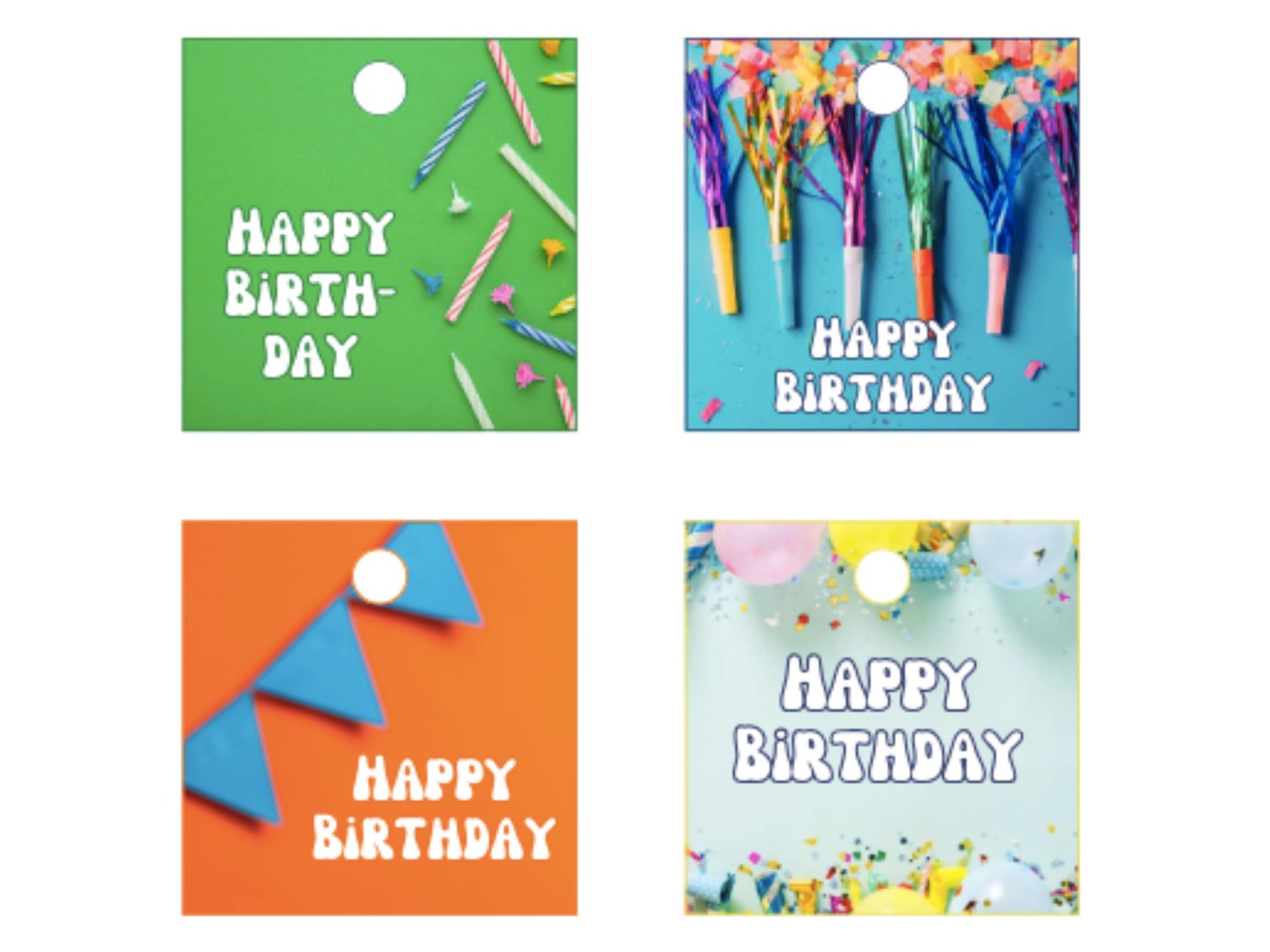 Happy Birthday - Celebration Gift Tags, Printable Gift Tags, Happy ...