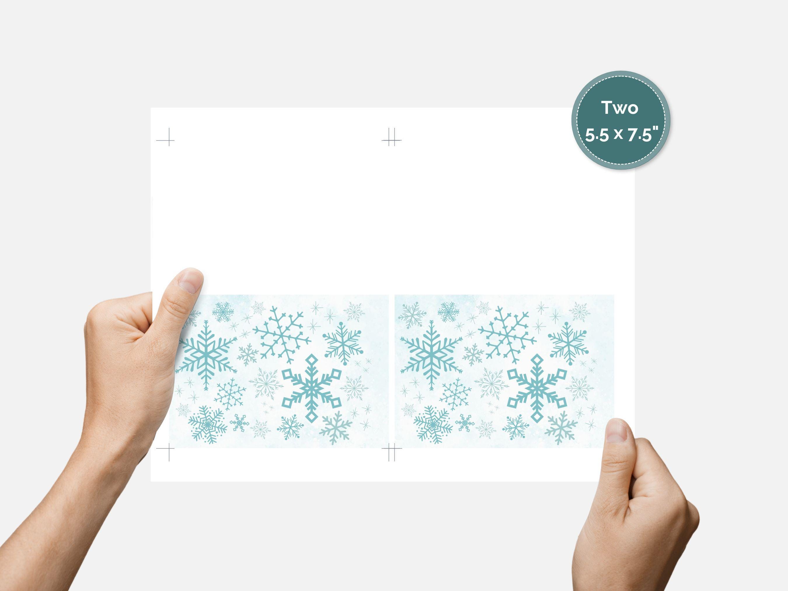 Snow Flake Greeting Card, Printable Greeting Card, Winter Greeting Card ...