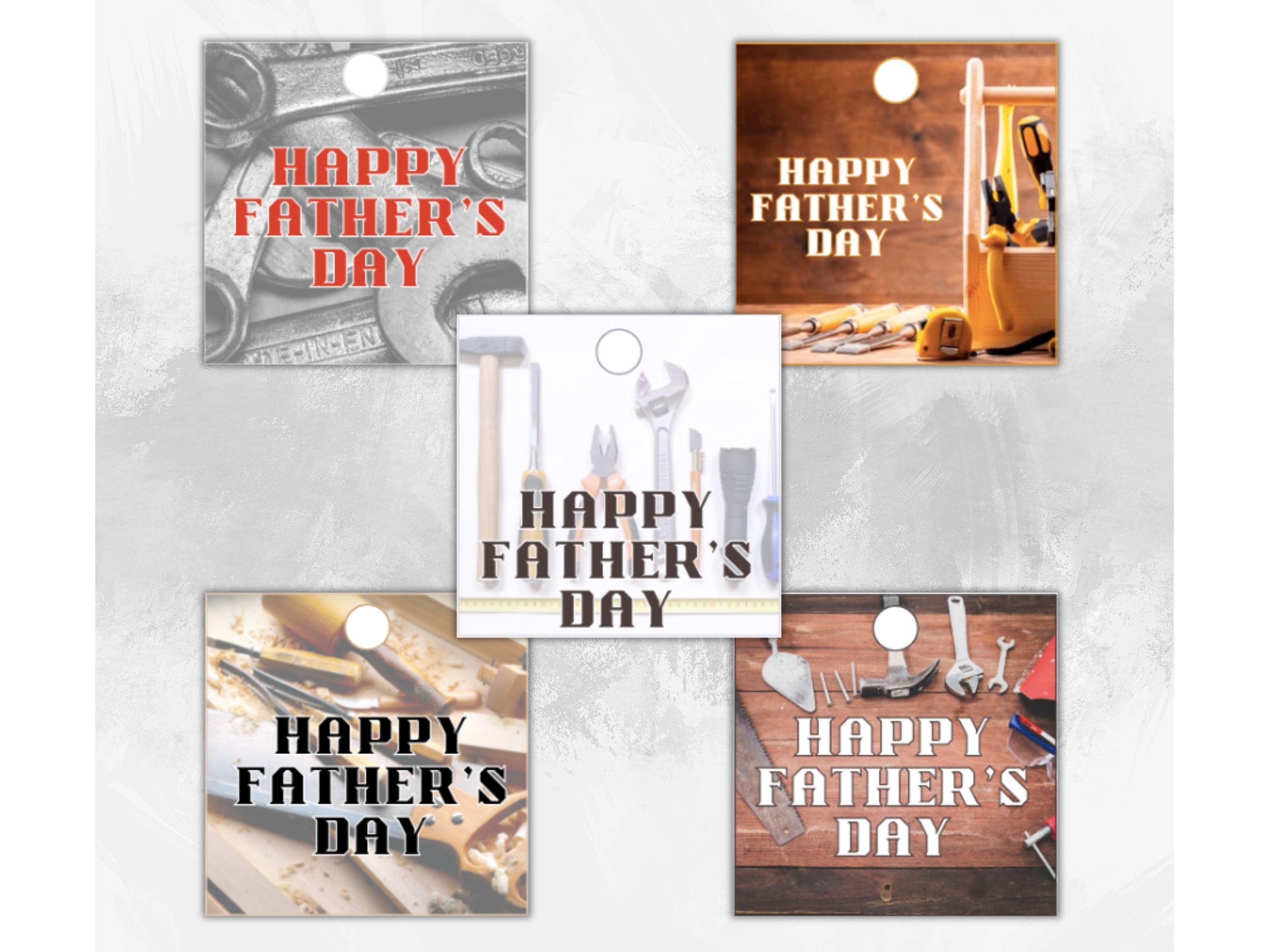 Happy Father's Day - Tools Gift Tags, Printable Gift Tags, Father's Day ...