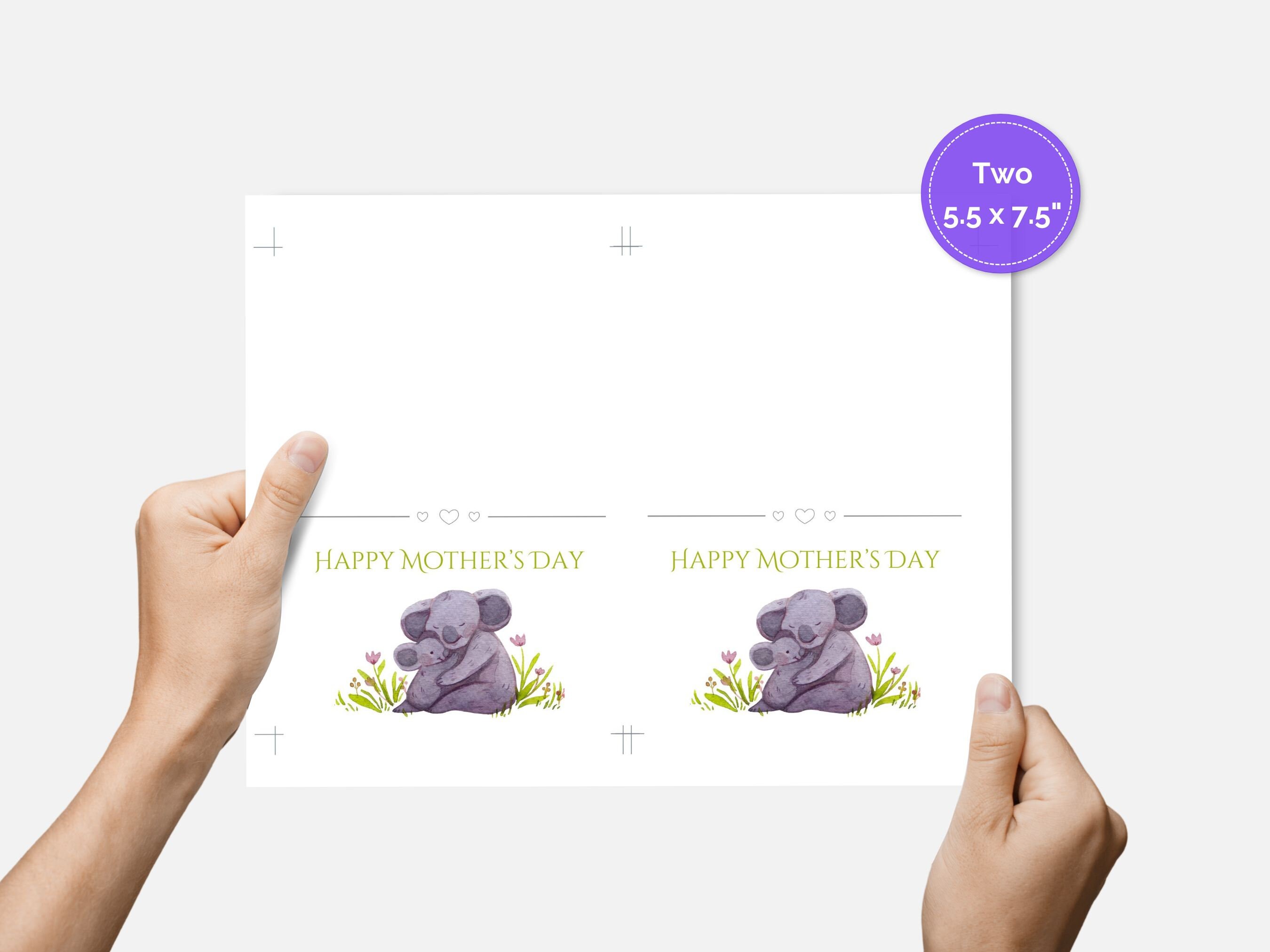 Koala Mother's Day Card, Printable Mother's Day Card - Etsy