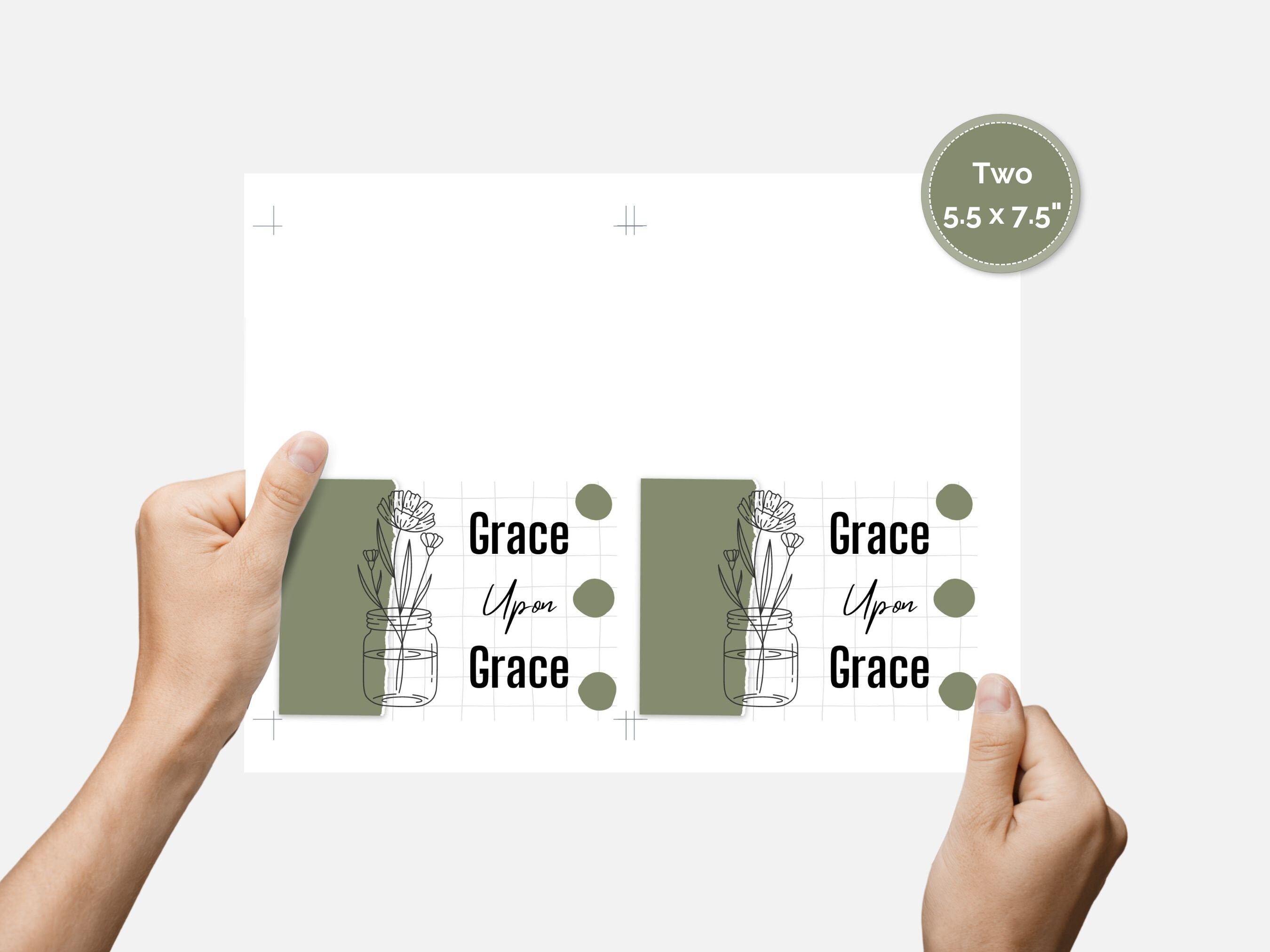 Grace Upon Grace Greeting Card, Printable Religious Greeting Card - Etsy