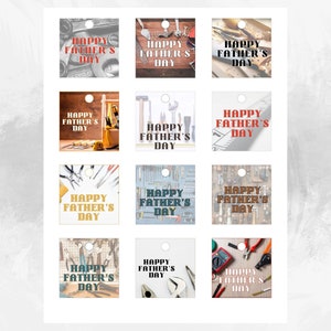 Happy Father's Day - Tools Gift Tags, Printable Gift Tags, Father's Day ...