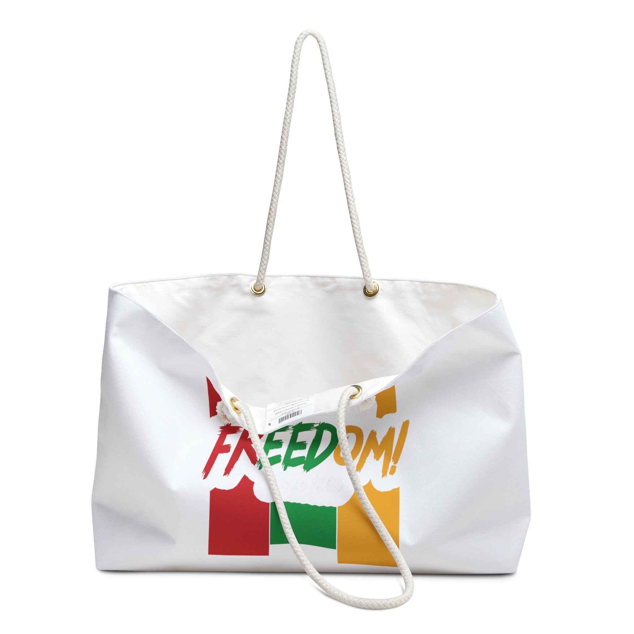 Juneteenth Freedom Weekender Bag. Beach Bag. Tote. Black Lives. White ...