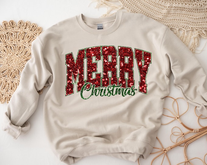 Very Demure Very Cutest Very Merry Sweatshirt, Cute Holiday Sweater ...