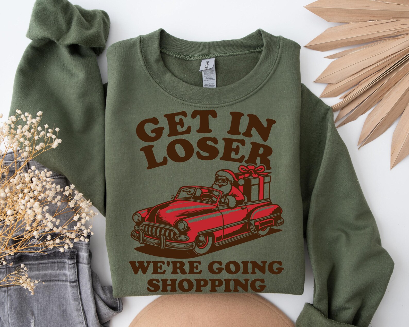 Funny Christmas T-shirt - Get in Loser, We're Going Shopping - Retro ...