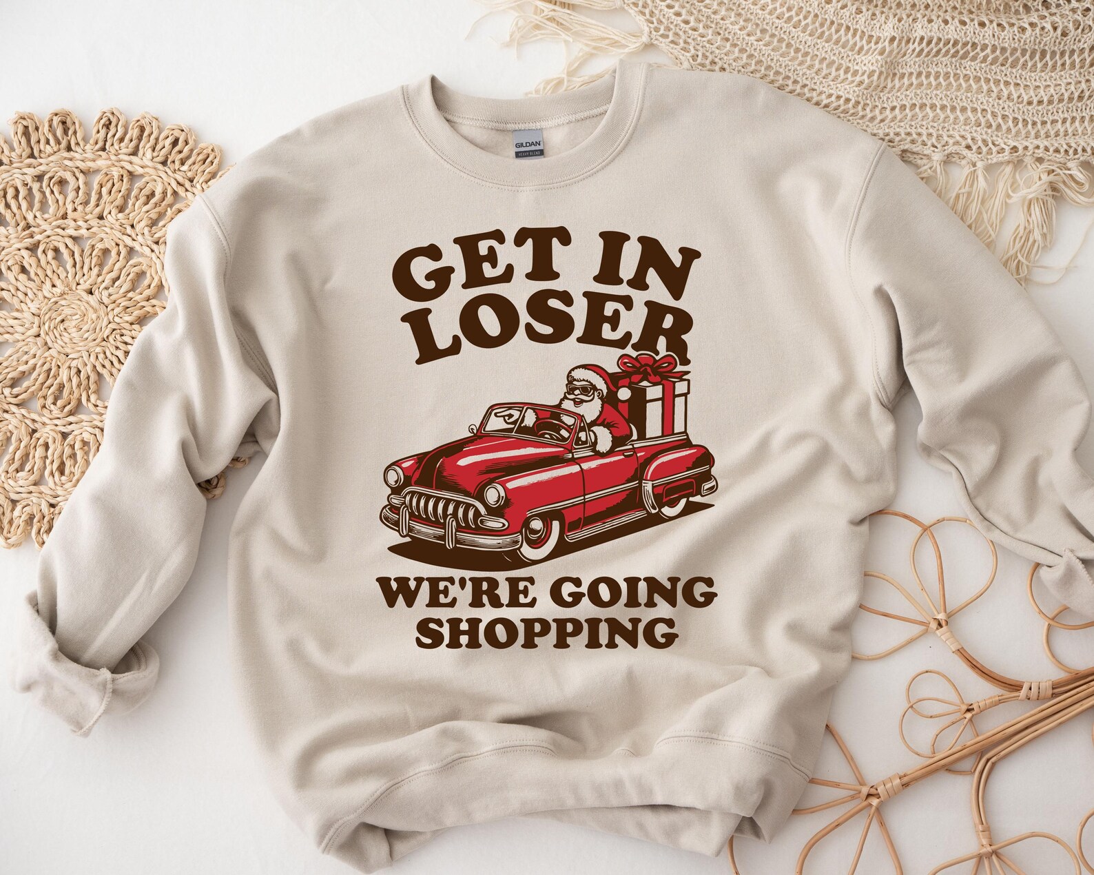 Funny Christmas T-shirt - Get in Loser, We're Going Shopping - Retro ...