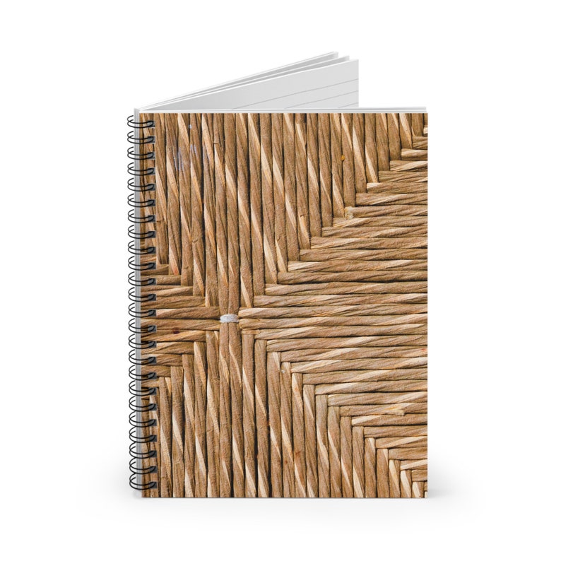 Stylish Printed Basketry Texture Weave Spiral Notebook Perfect for ...