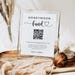 Modern Honeymoon Fund QR Code Sign Template Editable Wedding Venmo ...