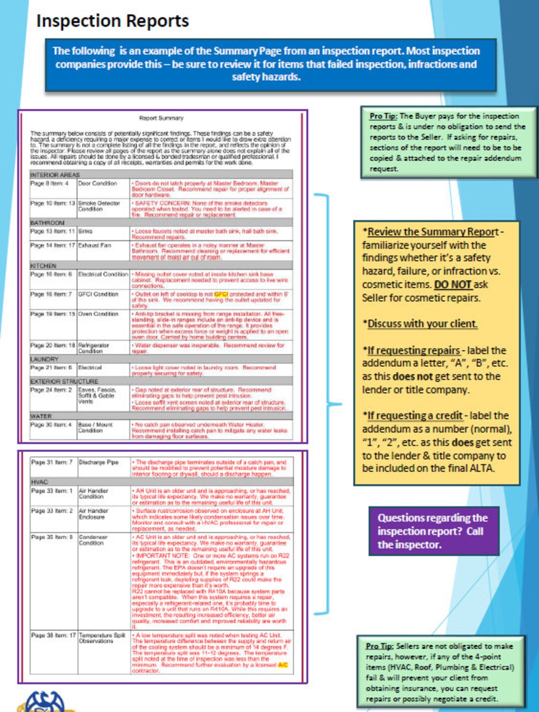 Florida Inspection Report How to Review for Pertinent Information - Etsy
