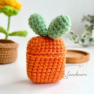 Crotchet Carrot AirPod Case AirPod Pouch Handmade Crotchet AirPod Case ...