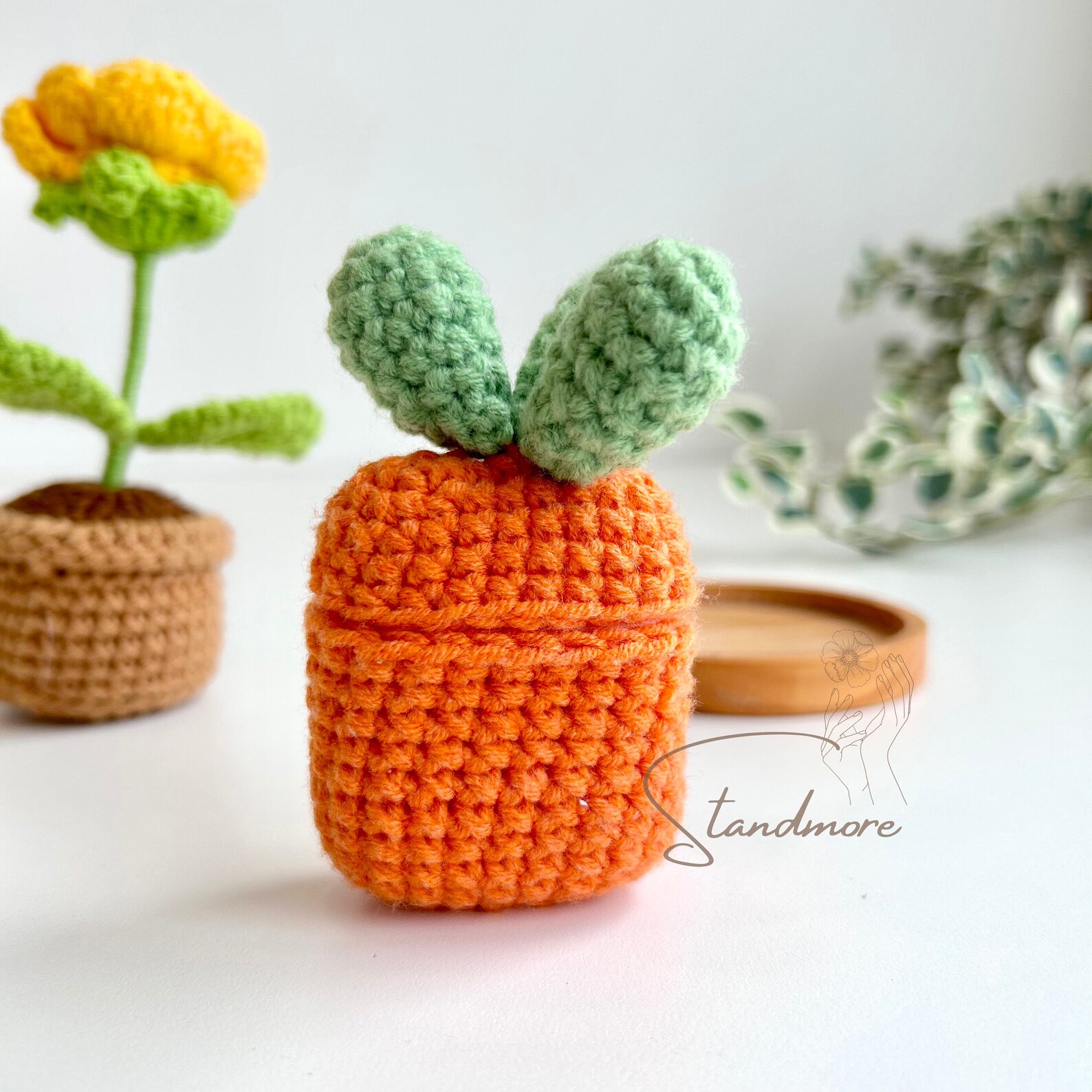 Crotchet Carrot AirPod Case AirPod Pouch Handmade Crotchet AirPod Case ...