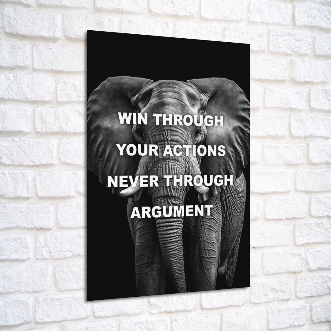 Win Through Your Actions, Never Through Argument Elephant 48 Laws of ...