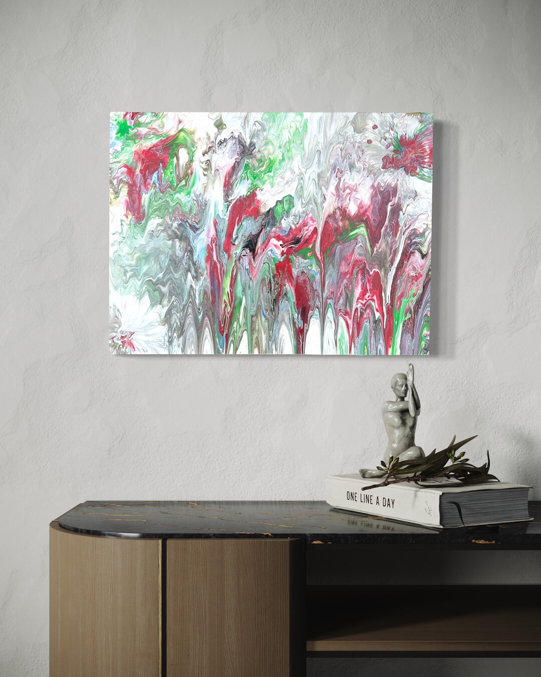 Handmade Acrylic Painting - Colorful Abstract Drip Dutch Pour 18x24 ...