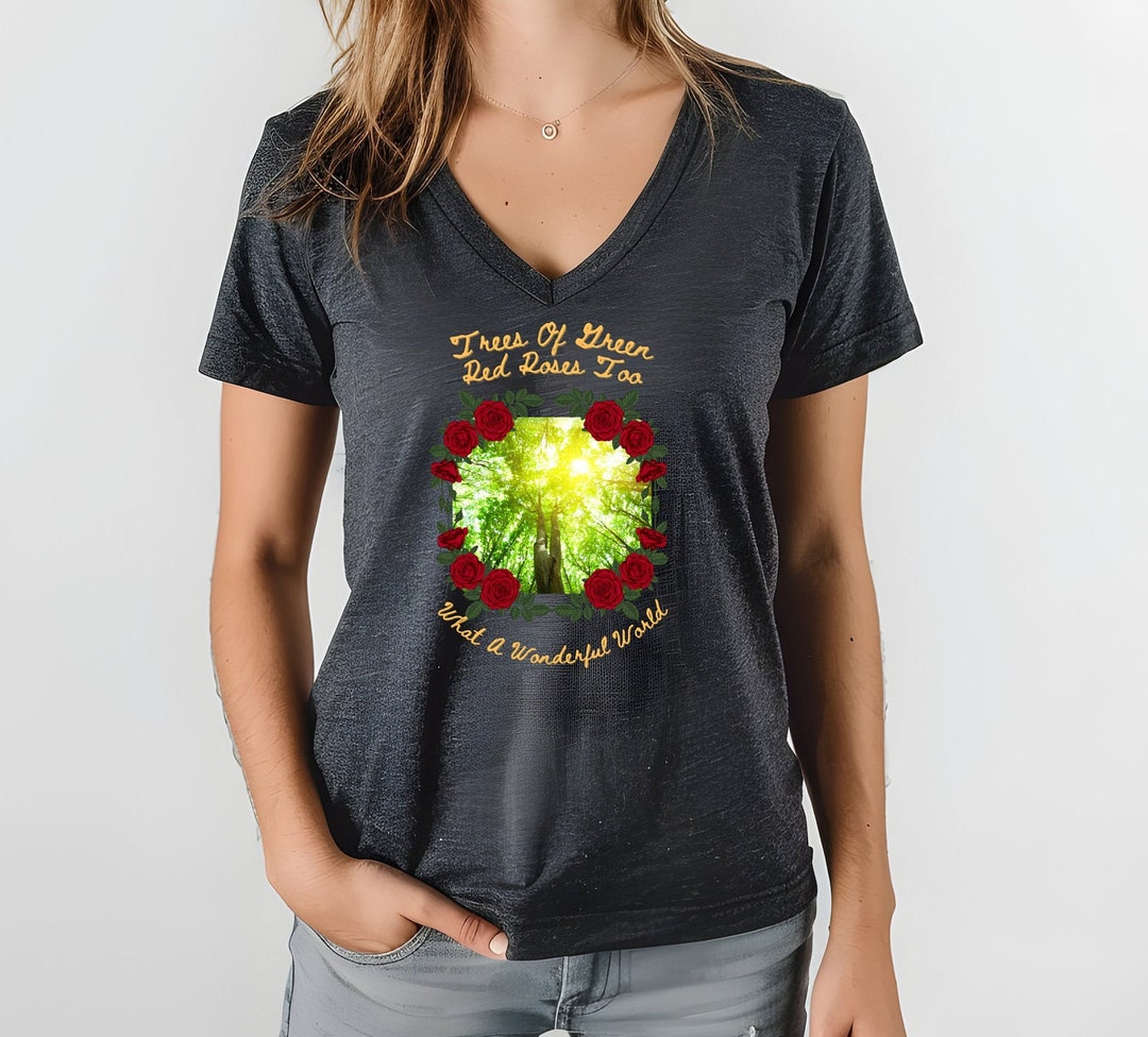 What A Wonderful World Trees of Green Red Roses Too Good Feeling ...