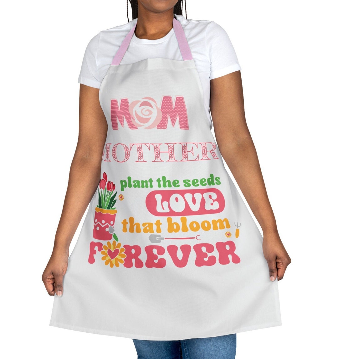 Mom Mama Mother Apron, 5-color Straps Gardening Planting Kitchen ...