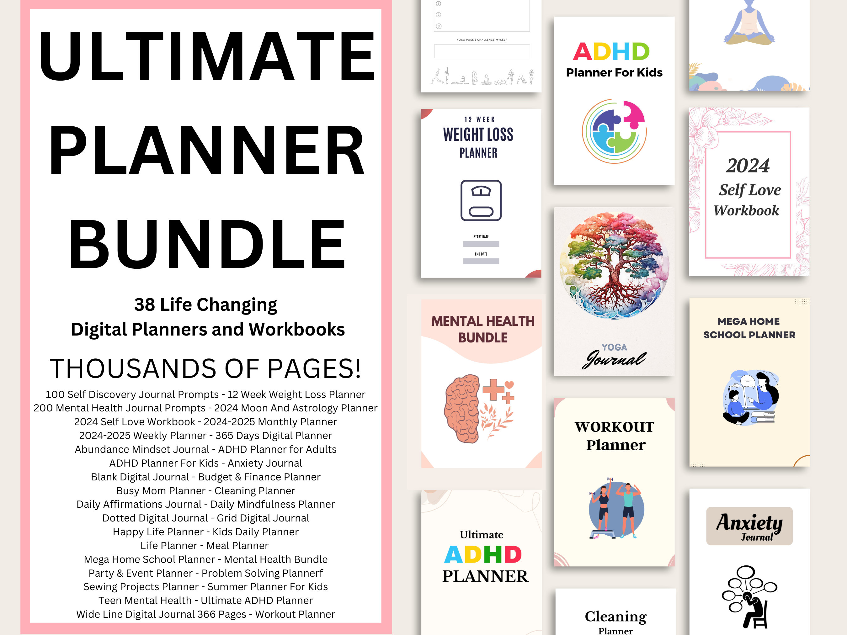 Ultimate Planner Bundle - Printable Life Organization | Adults/children ...