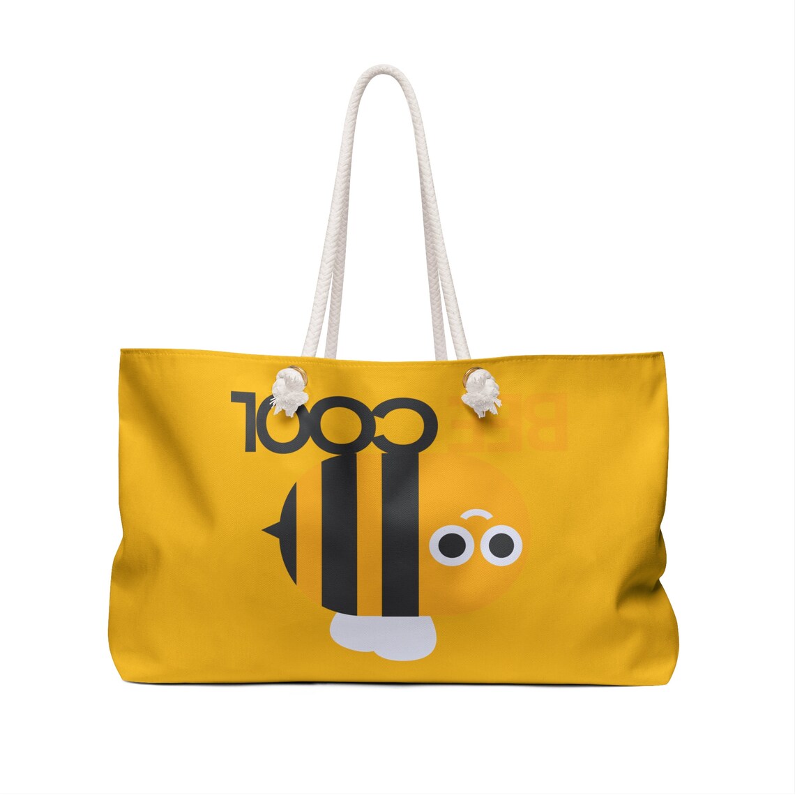 Bee Cool Yellow Weekender Bag Beach Essentials Tote Handcrafted Summer ...