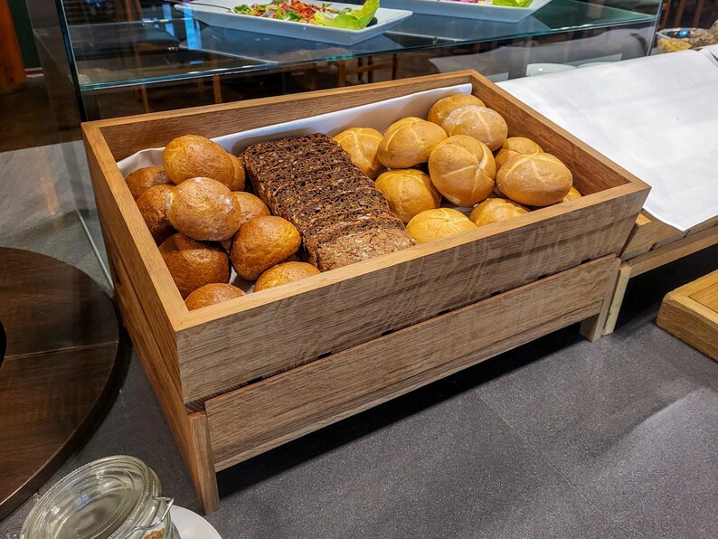 Section of Display Shelf With Sloped Base for Displaying Bread, Rolls ...