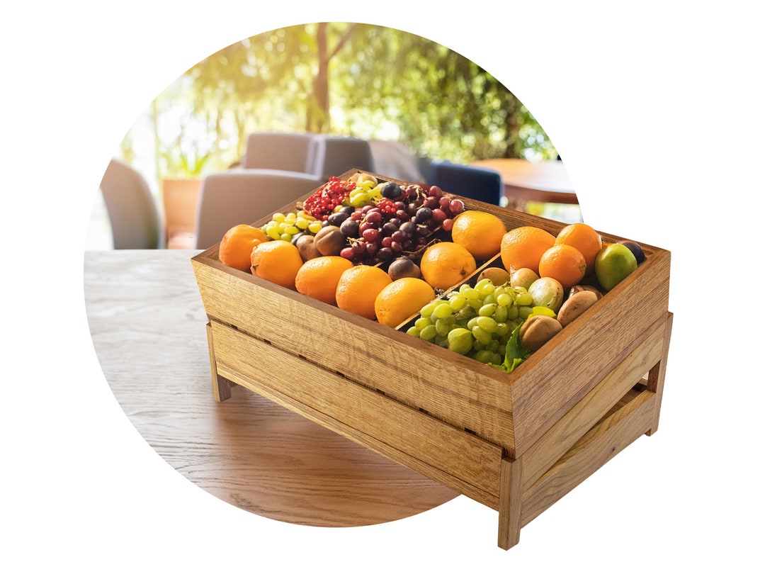 Bakery Display Case Wooden Fruit Stand Bakery Shelf Fruit Basket Wood ...
