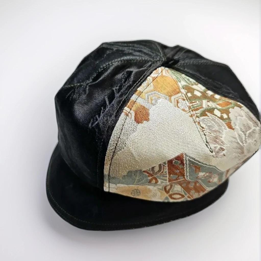 A Jockey Cap-style Hat Made From 4 Pieces of Silk Obi - Etsy