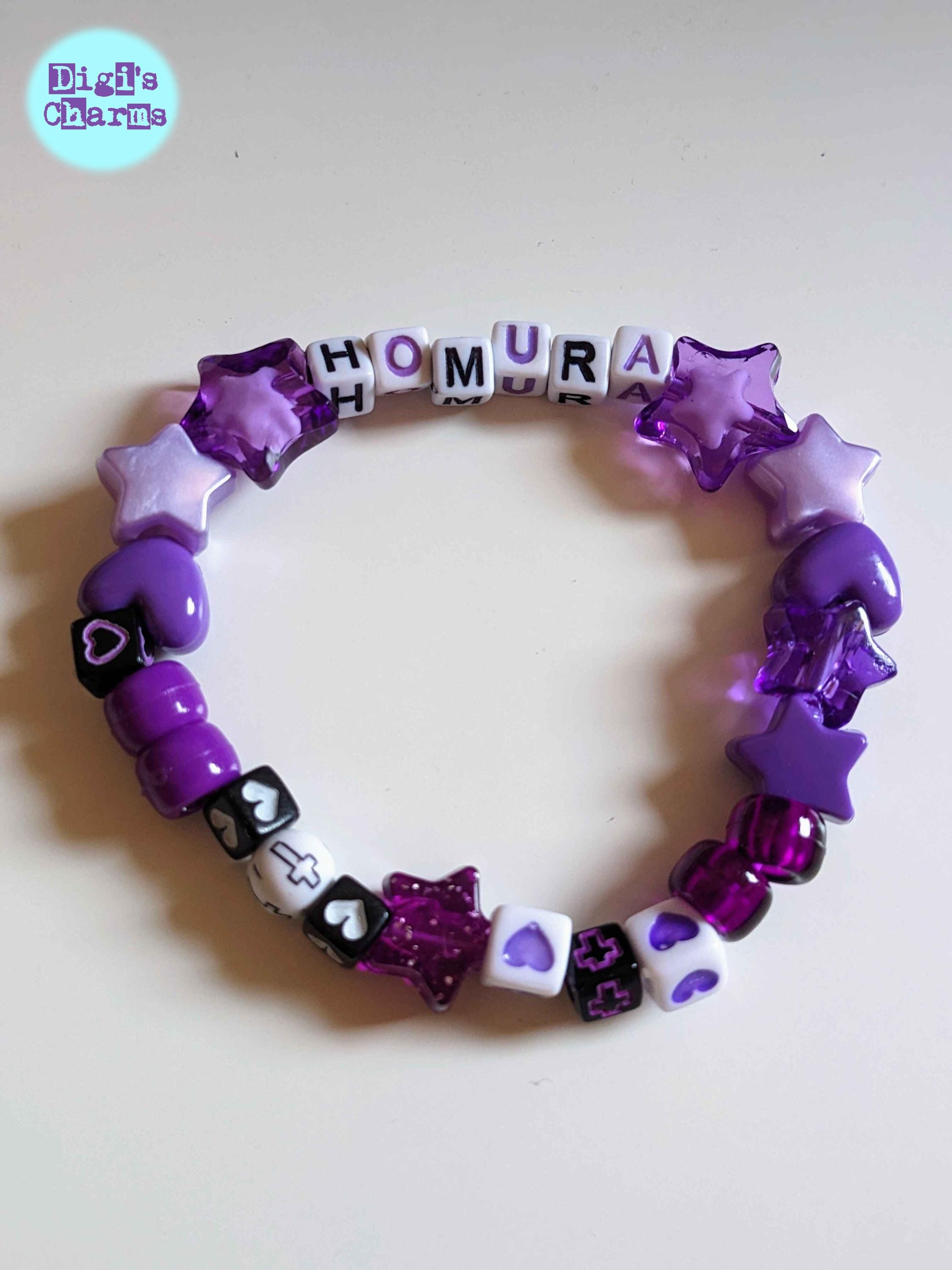Madoka and Homura Inspired Kandi Bracelet - Etsy