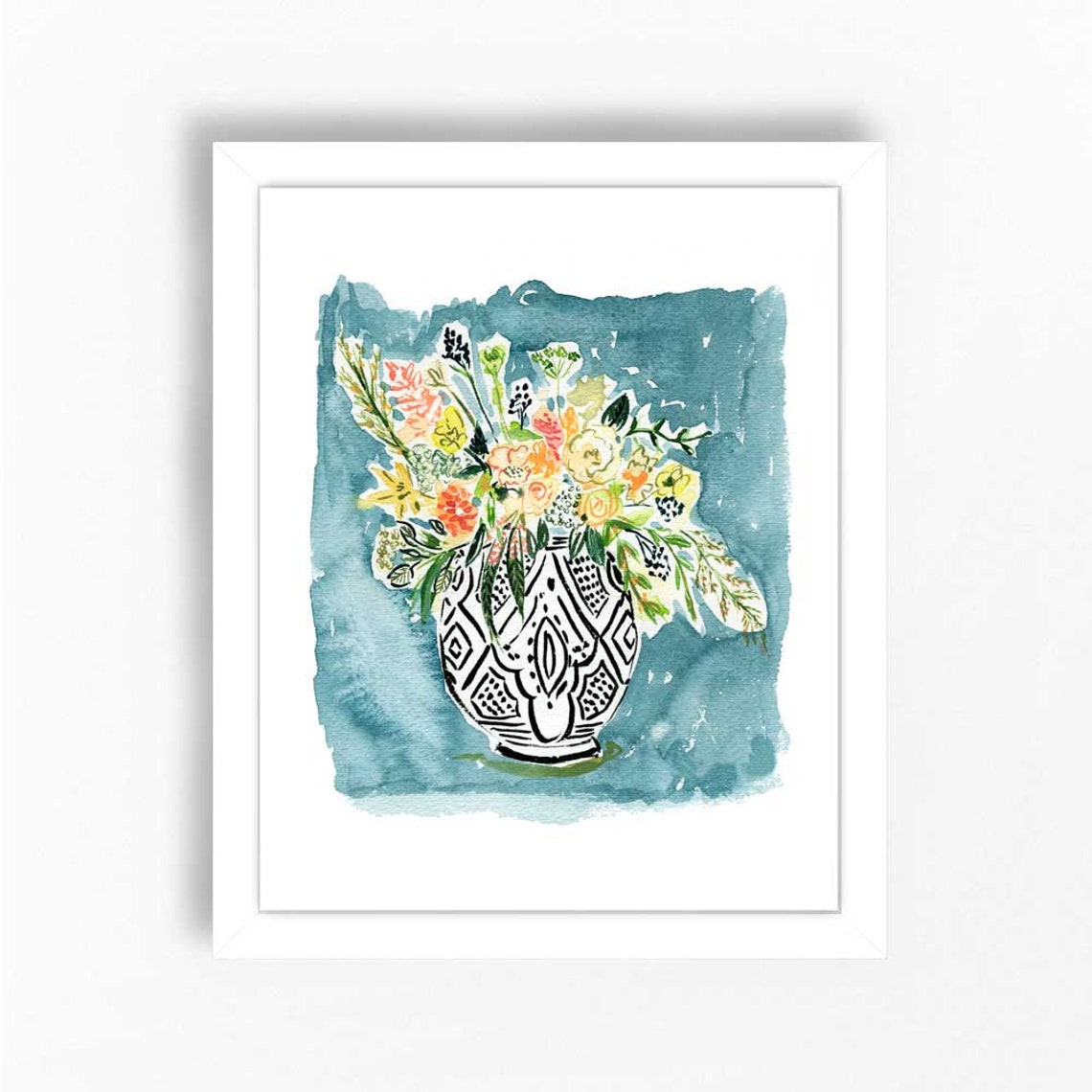 Eclectic Floral Art Print Boho Floral Art Print Patterned - Etsy