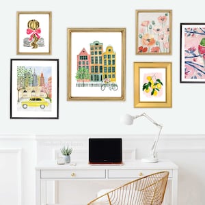 Amsterdam Netherlands Art Print Holland Dutch Houses Architecture ...