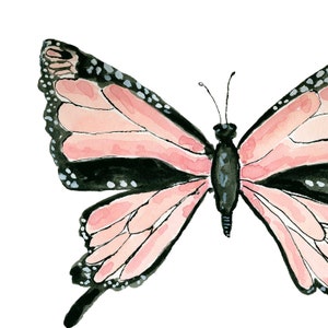 Pink Morpho Butterfly Art Insect Bug Kids Baby Wall Decor Children's ...