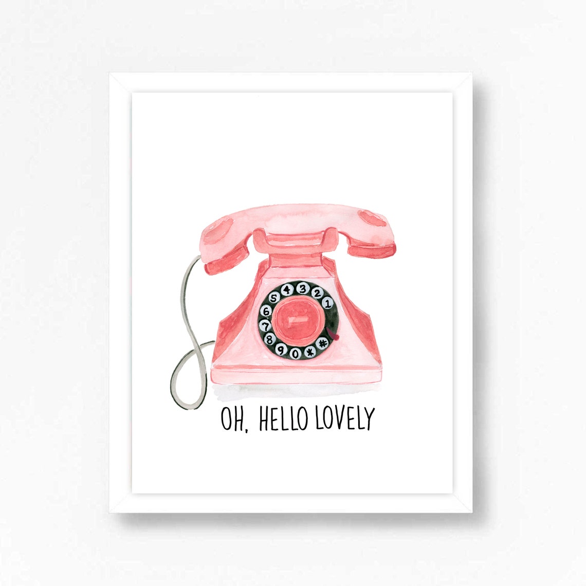 Vintage Pink Rotary Phone Telephone Oh Hello Lovely Black - Etsy