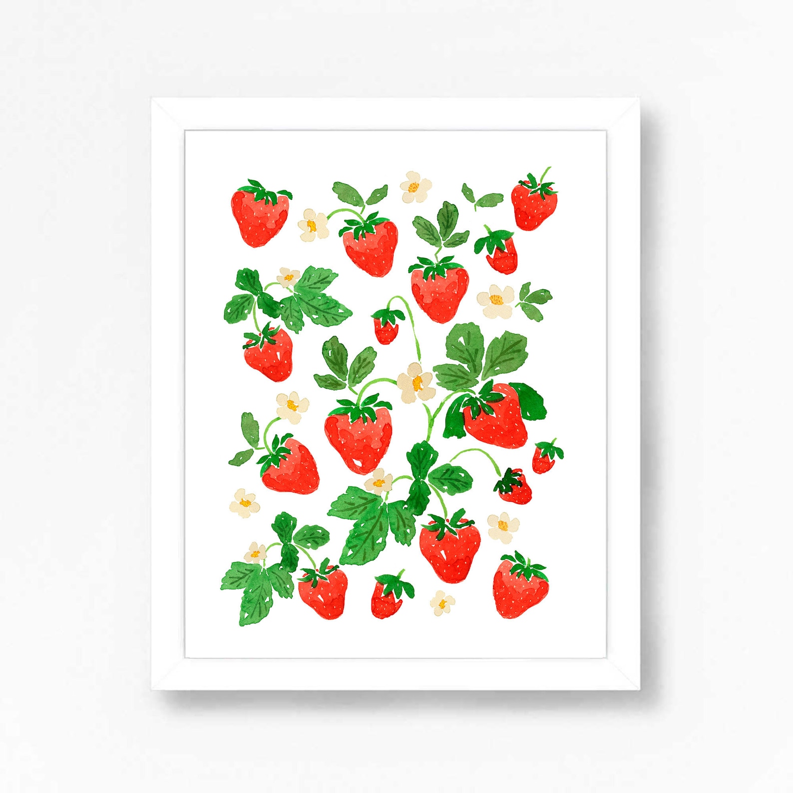 Strawberry Decor Strawberry Print Strawberry Art Strawberry - Etsy