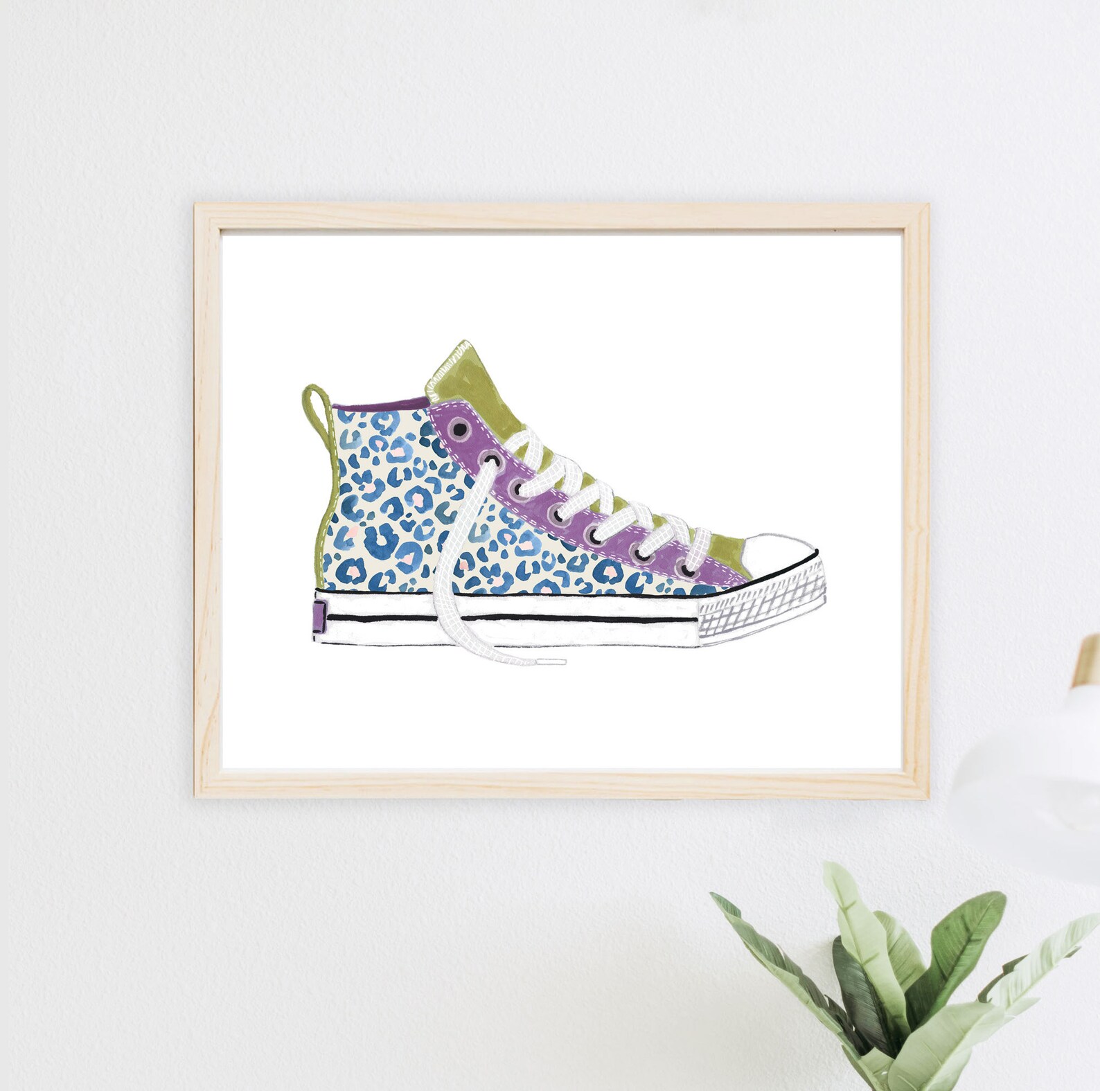 Shoe Art Custom Floral Sneaker Shoe Art Print Tween Art - Etsy