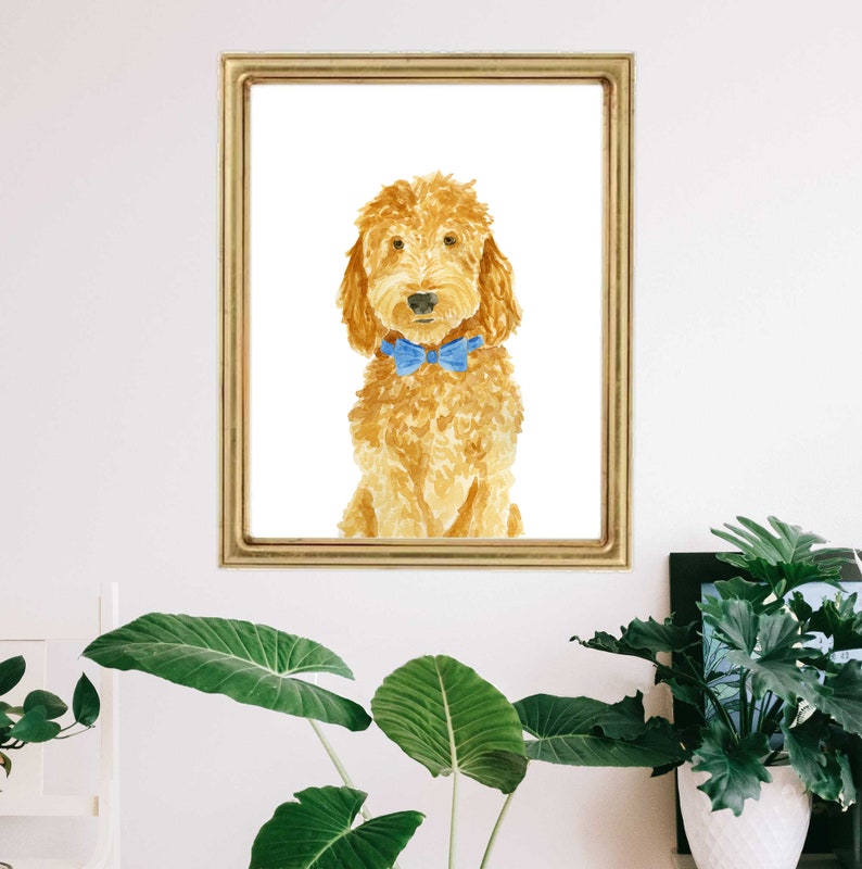 Goldendoodle Art Print, Goldendoodle Art, Goldendoodle Portrait ...