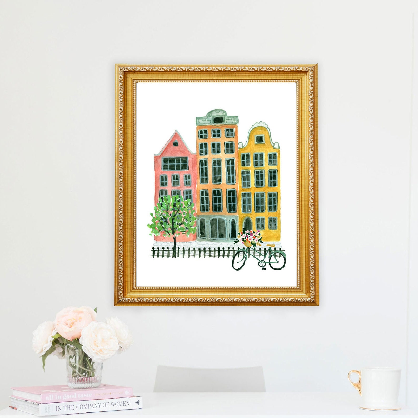 Amsterdam Netherlands Art Print Holland Dutch Houses - Etsy