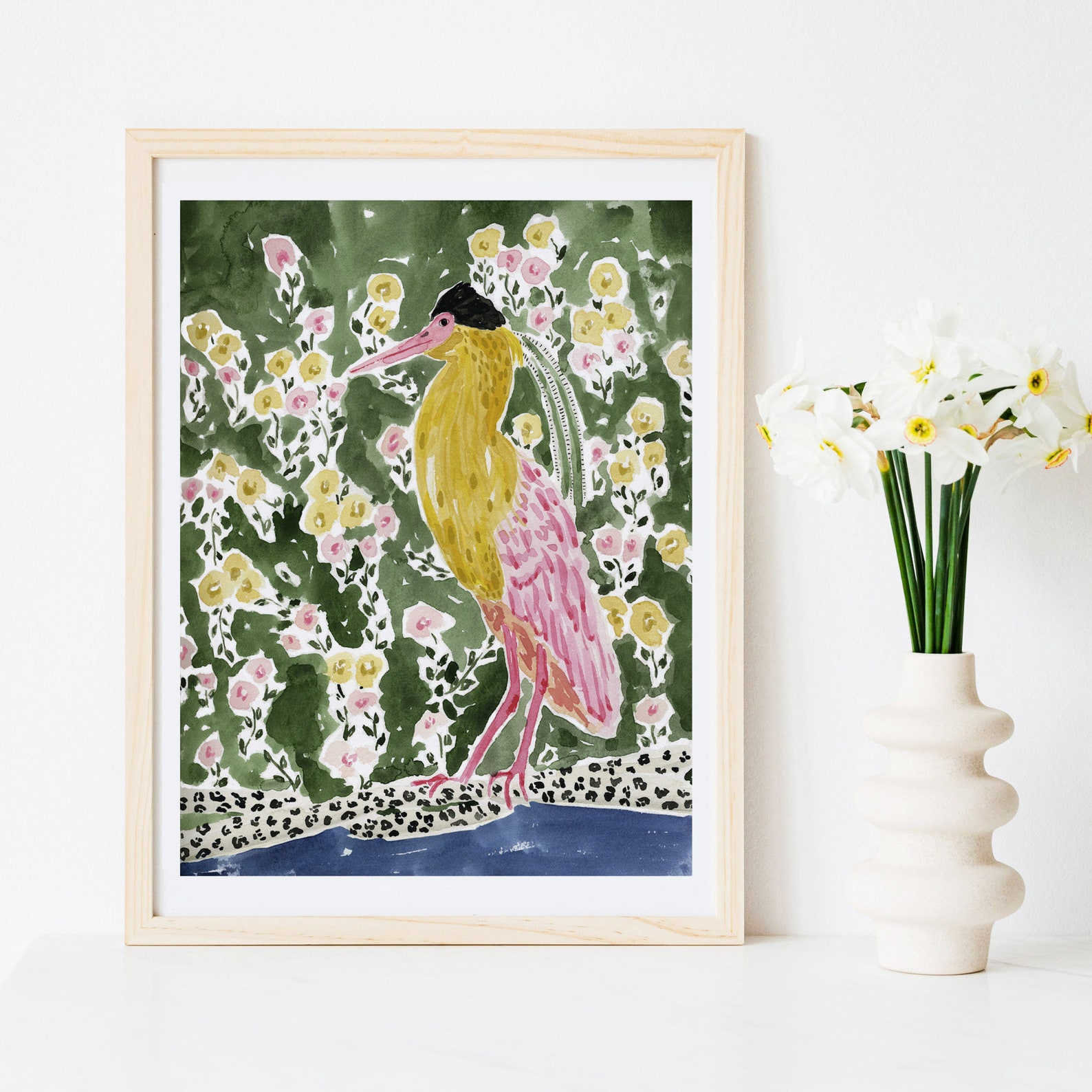 Tropical Bird Art Print Wall Decor Painting Exotic Colorful | Etsy