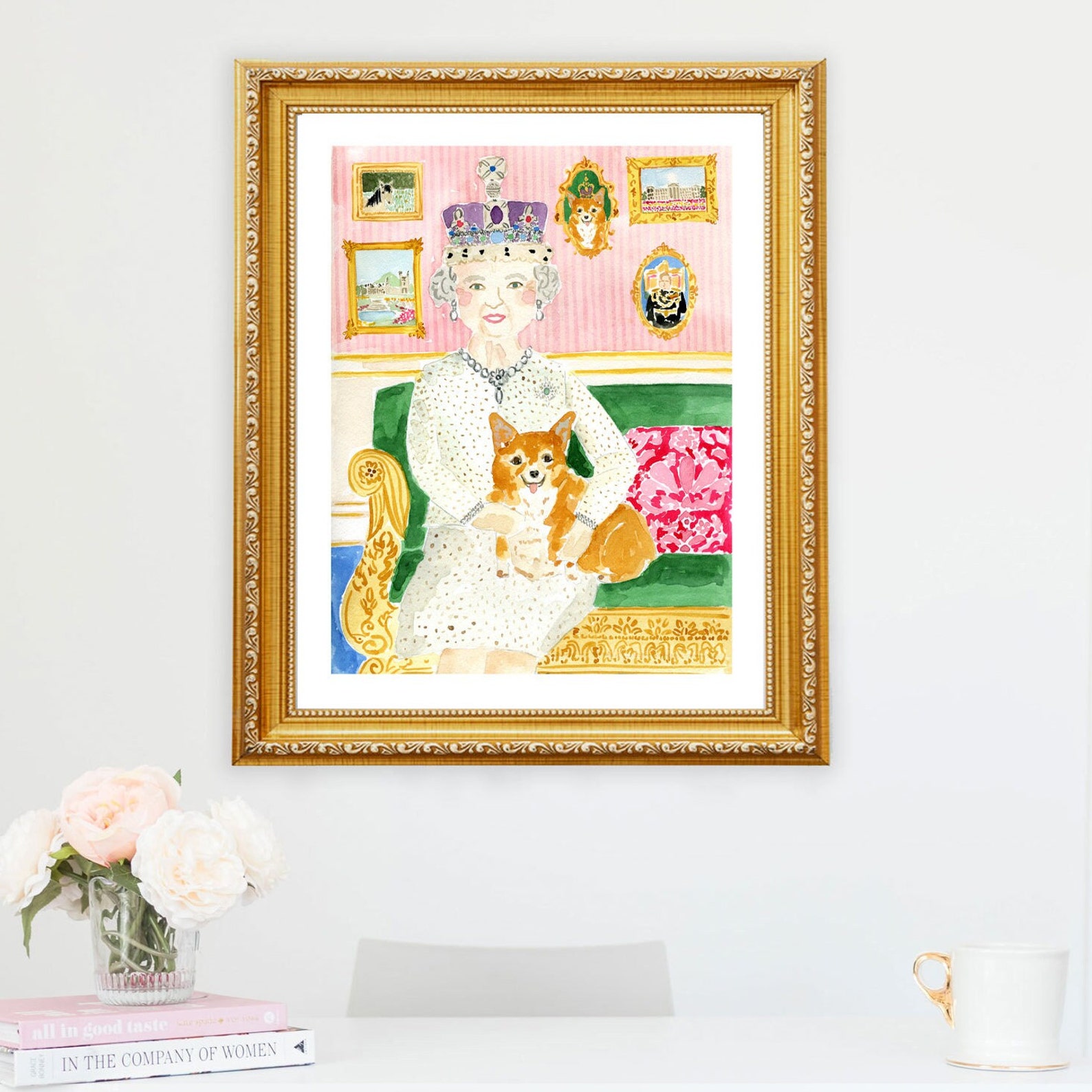 Queen Elizabeth II Print Queen Elizabeth Art Queen Elizabeth - Etsy