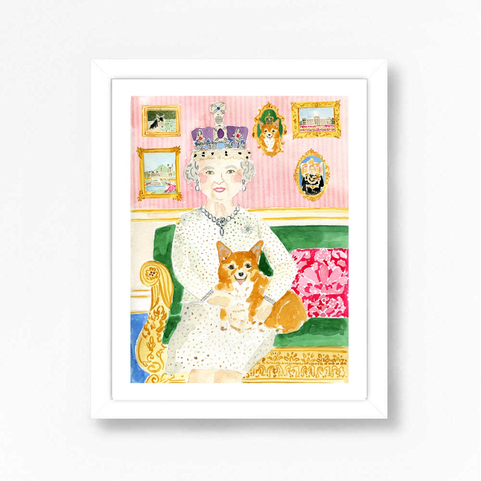 Queen Elizabeth II Print Queen Elizabeth Art Queen Elizabeth - Etsy