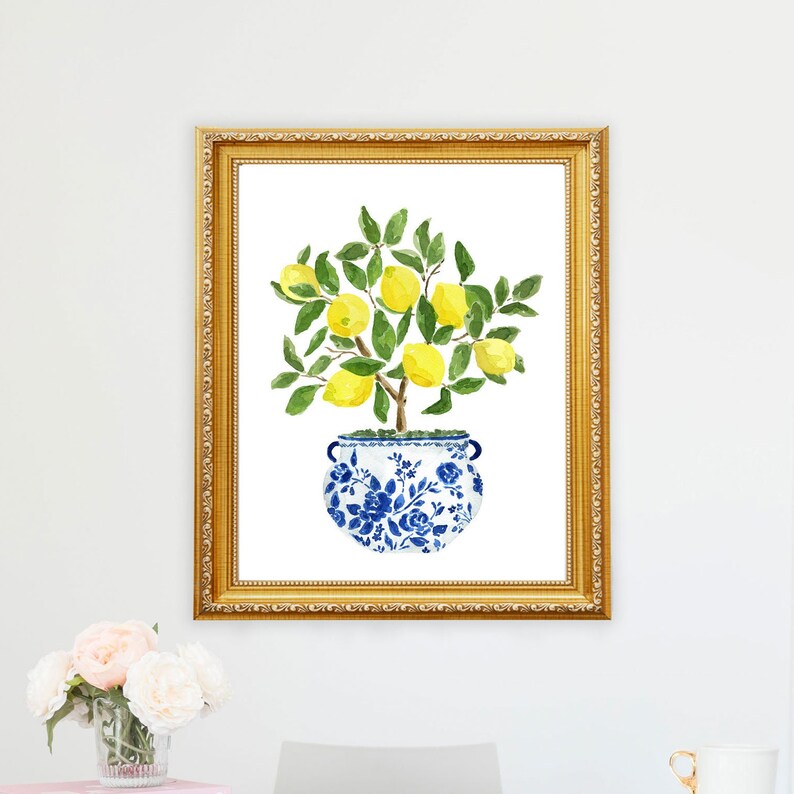 Lemon Tree Art Lemons Art Lemons Print Lemon Tree Print - Etsy
